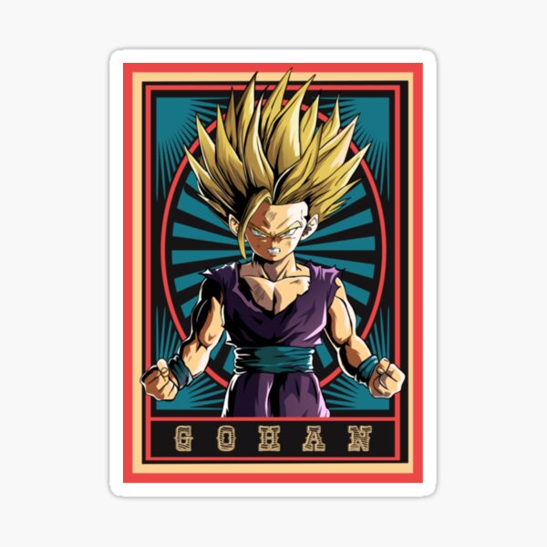 "Dragon Ball Z Gohan" Sticker for Sale by GracieJScott | Redbubble