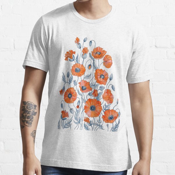 Poppies Floral Botanical Art T Shirt For Sale By Ruta Redbubble