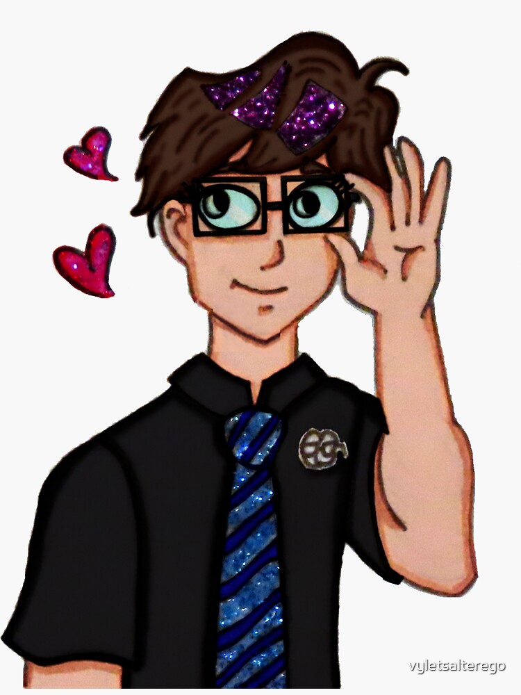 "Logan Sanders Blue" Sticker for Sale by vyletsalterego | Redbubble