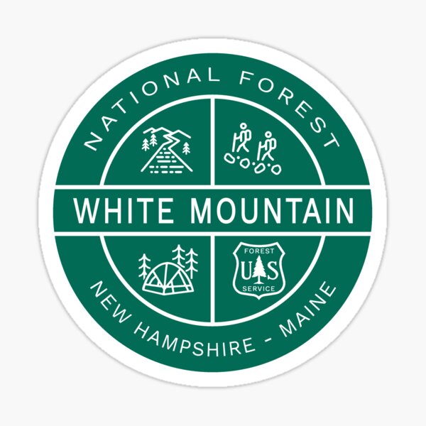 "White Mountain National Forest Heraldic Logo" Sticker for Sale by ...