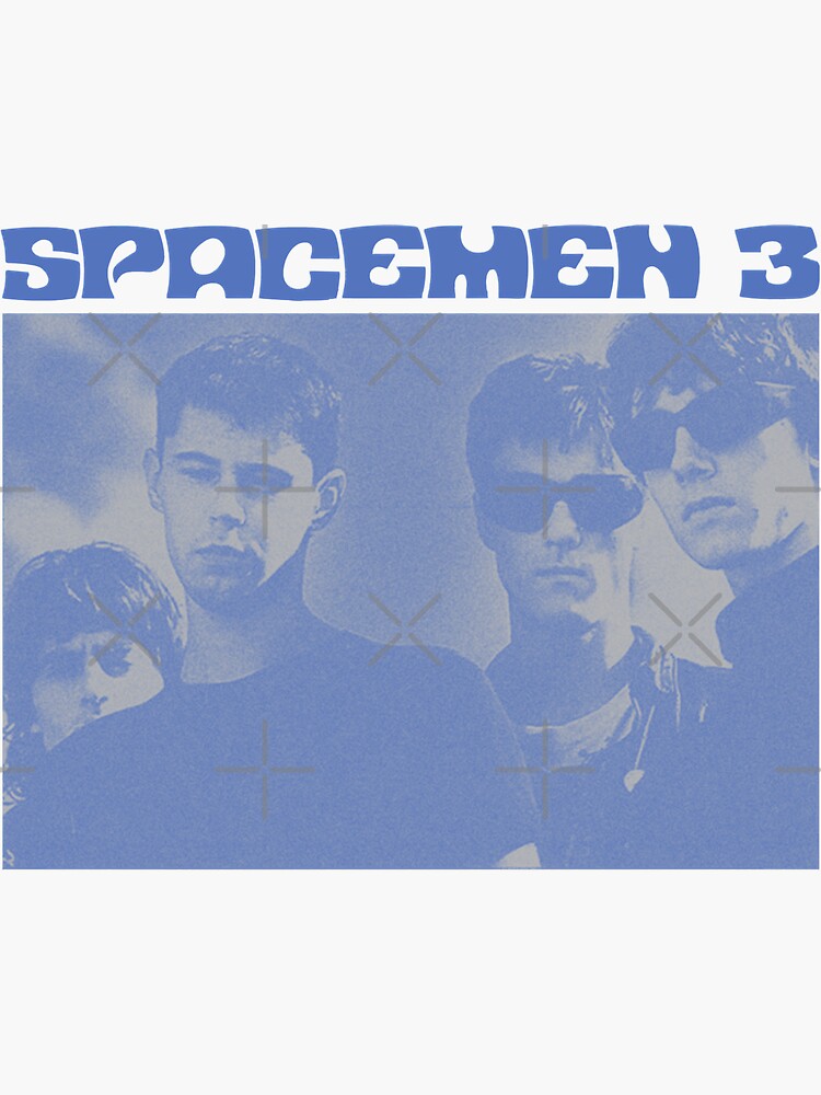 "Spacemen 3 Band Minimalistic Psychedelia Rugby Retro Wave" Sticker for ...