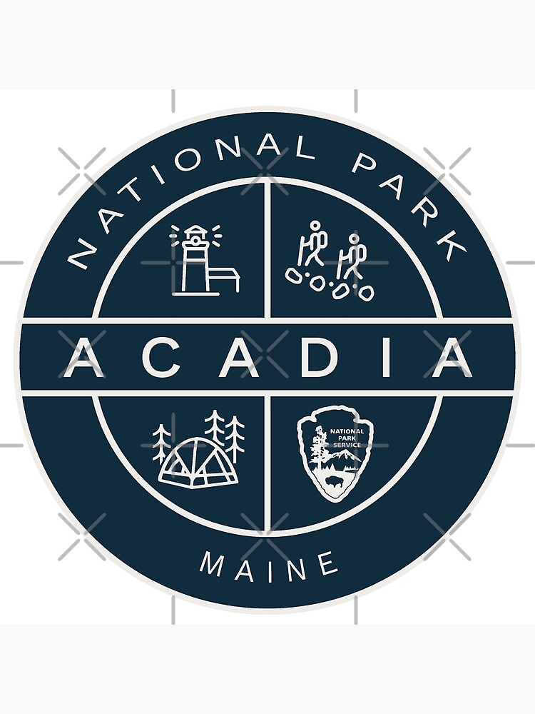 "Acadia National Park Heraldic Logo" Photographic Print for Sale by ...