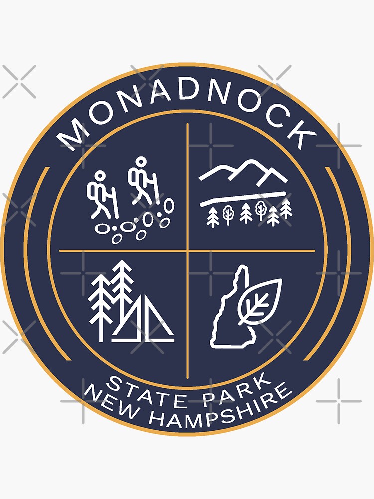 "Monadnock State Park Heraldic Logo" Sticker for Sale by VanyaKar ...
