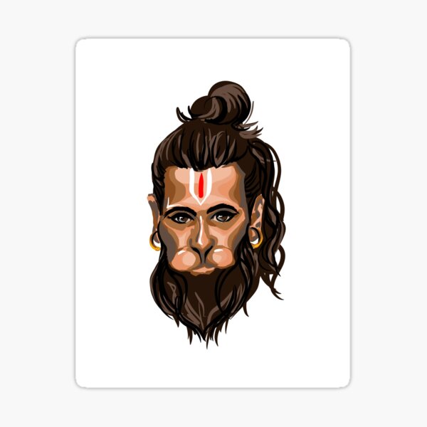"Hanuman" Sticker for Sale by nilamjram | Redbubble