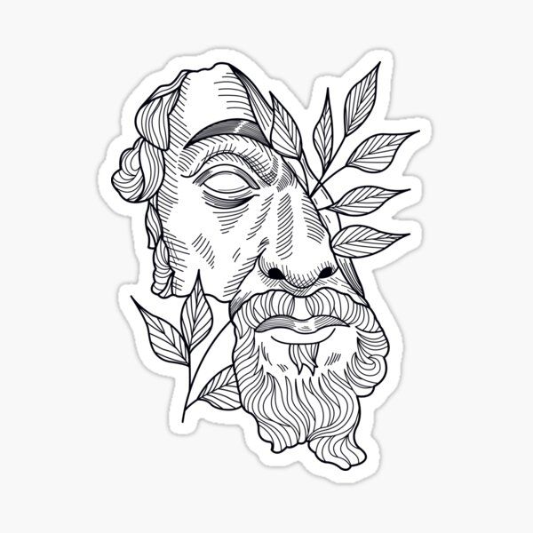 "Zeus " Sticker for Sale by tatuira | Redbubble