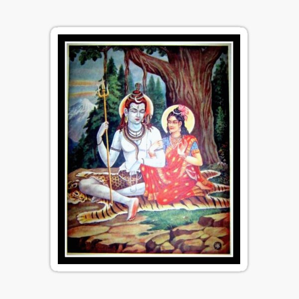 "Shiva and Parvati - Yoga and Meditation - Classic Hipster - Vintage ...