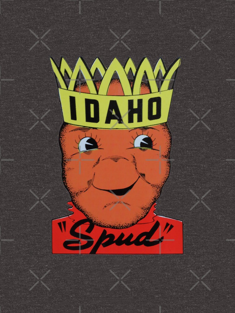 "Idaho State Spud Potato Vintage Travel Decal" T-shirt for Sale by ...