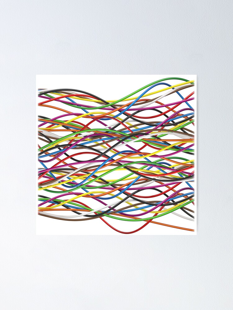 "Wiring, colorful electric wires" Poster for Sale by EngineersArt ...