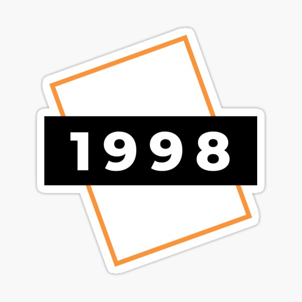"Born 1998" Sticker for Sale by HappyGround | Redbubble
