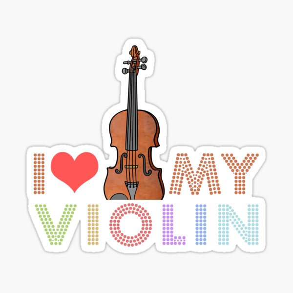 "I Love My Violin" Sticker for Sale by evisionarts | Redbubble