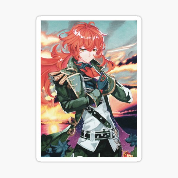 "Genshin Impact Diluc" Sticker for Sale by delfinart | Redbubble