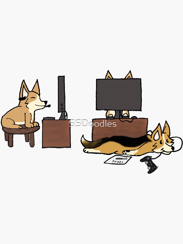 "Computer Science Corgis" Sticker by SSDoodles | Redbubble