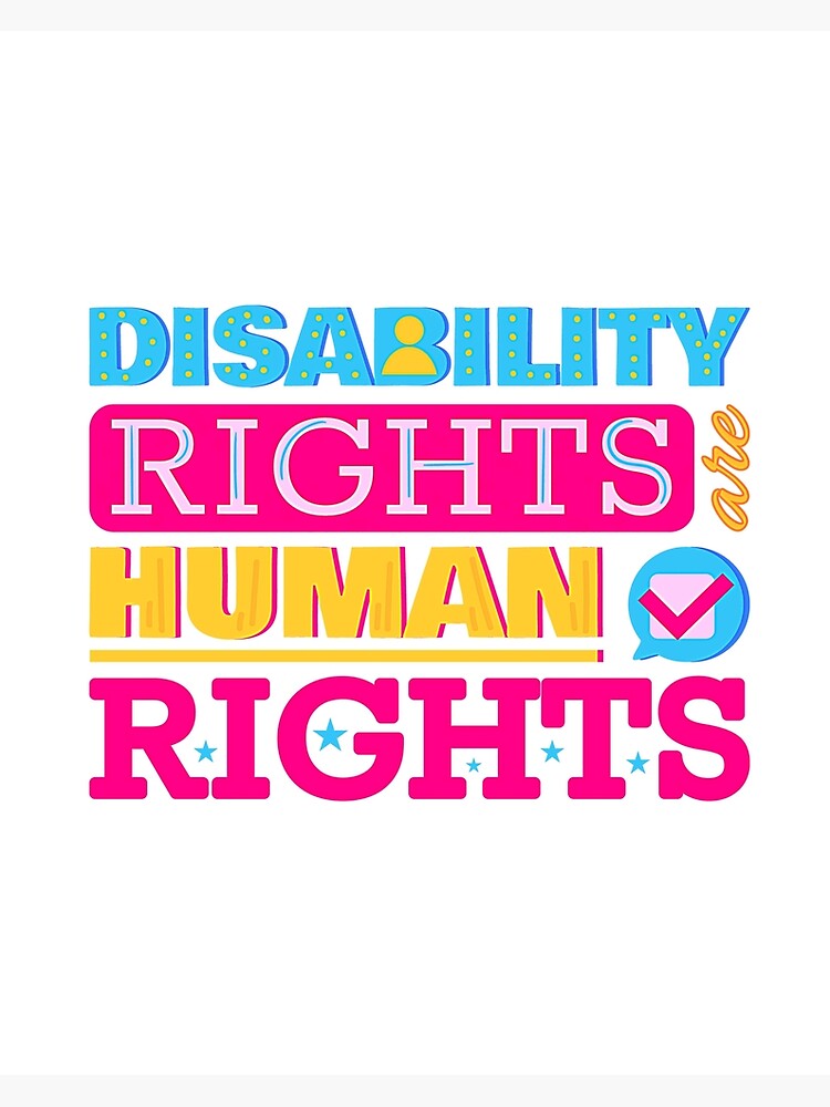 "Disability Rights Are Human Rights" Poster for Sale by IllustrT ...