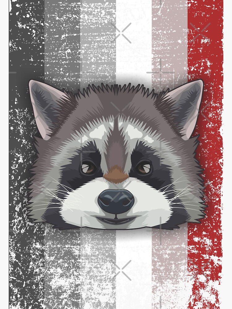 "Rabies Pride Flag With Raccoon" Sticker for Sale by crazycollective ...