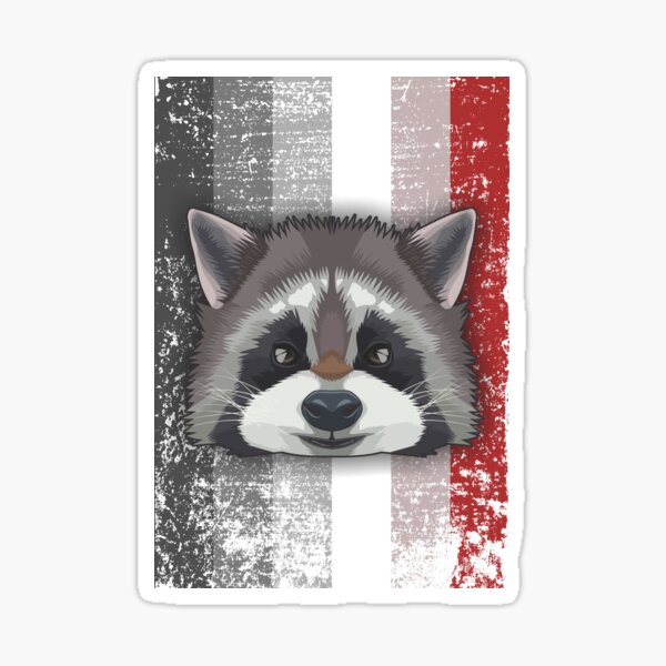 "Rabies Pride Flag With Raccoon" Sticker for Sale by crazycollective ...