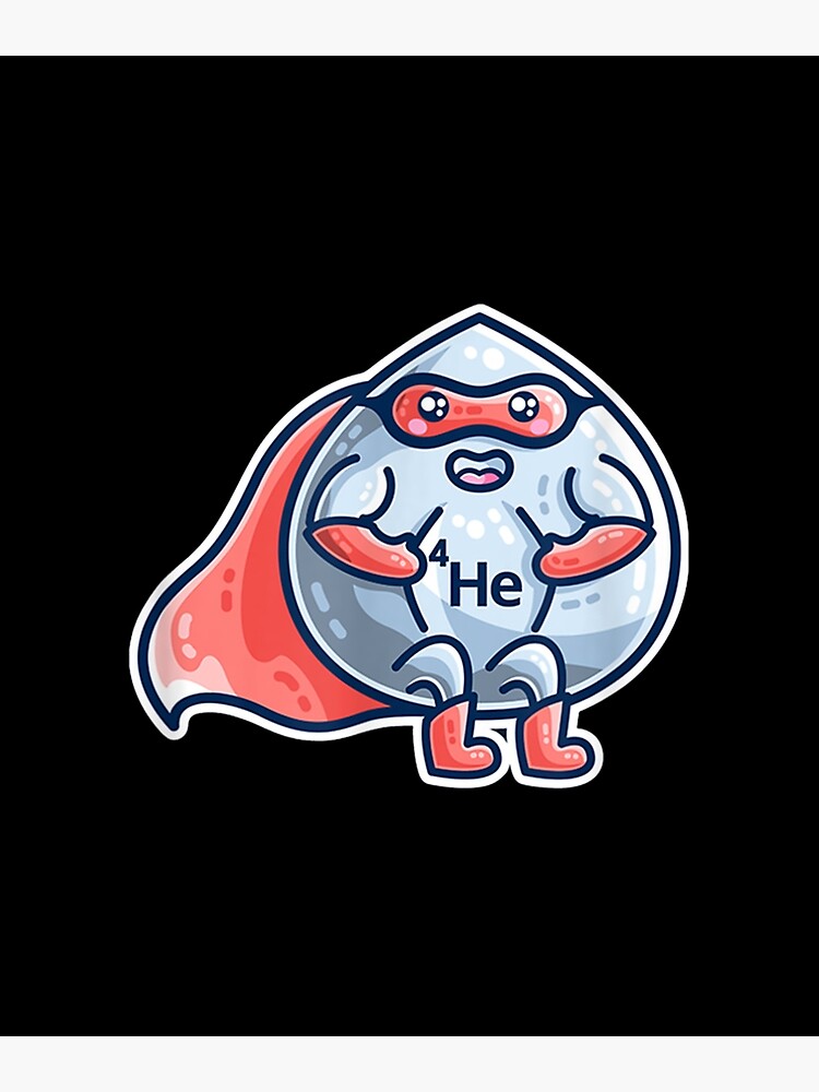 " Superfluid Helium Kawaii Cute Science Superhero" Poster for Sale by ...