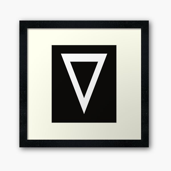 "Upside Down Triangle white" Framed Art Print for Sale by fathina ...