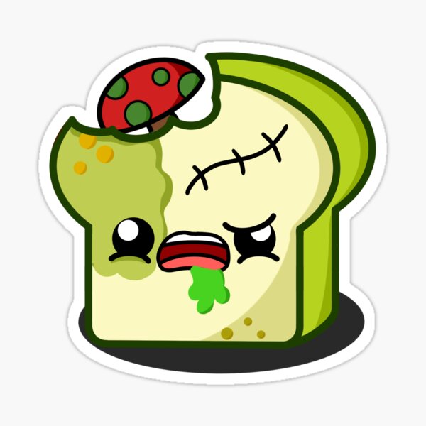 "Cute Cartoon Halloween Pun|| Zombie Bread || Foodie || Kawaii ...