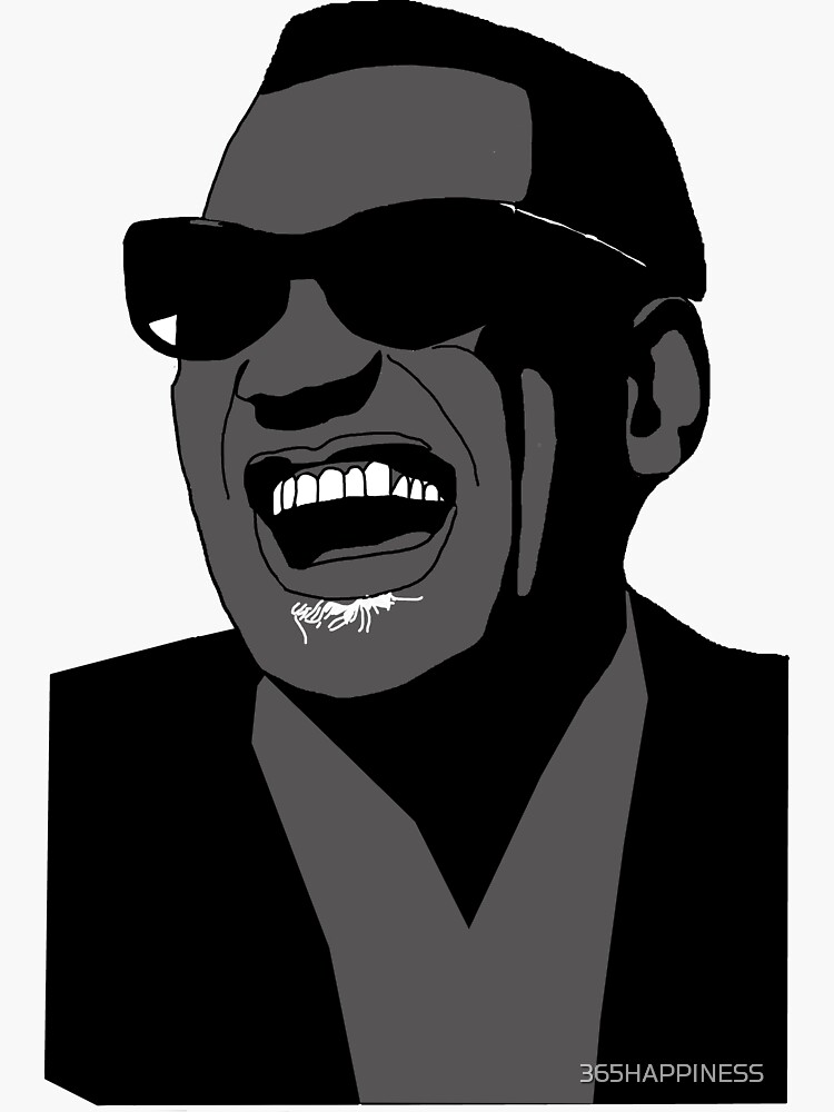 "R&B ,,Ray Charles''" Sticker for Sale by 365HAPPINESS | Redbubble