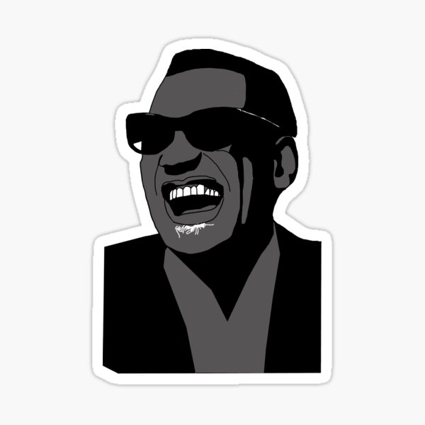 "R&B ,,Ray Charles''" Sticker for Sale by 365HAPPINESS | Redbubble