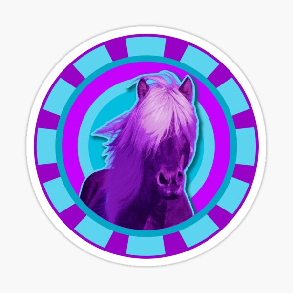 "Cute Trashy Kitsch Pony - horses" Sticker by GlamourChick | Redbubble
