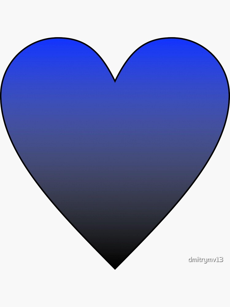 "Blue Chrome Hearts." Sticker by dmitrymv13 | Redbubble