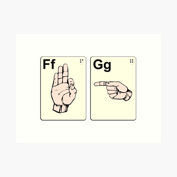"Dirty Sign Language Flash Cards" Art Print for Sale by TheShirtYurt ...