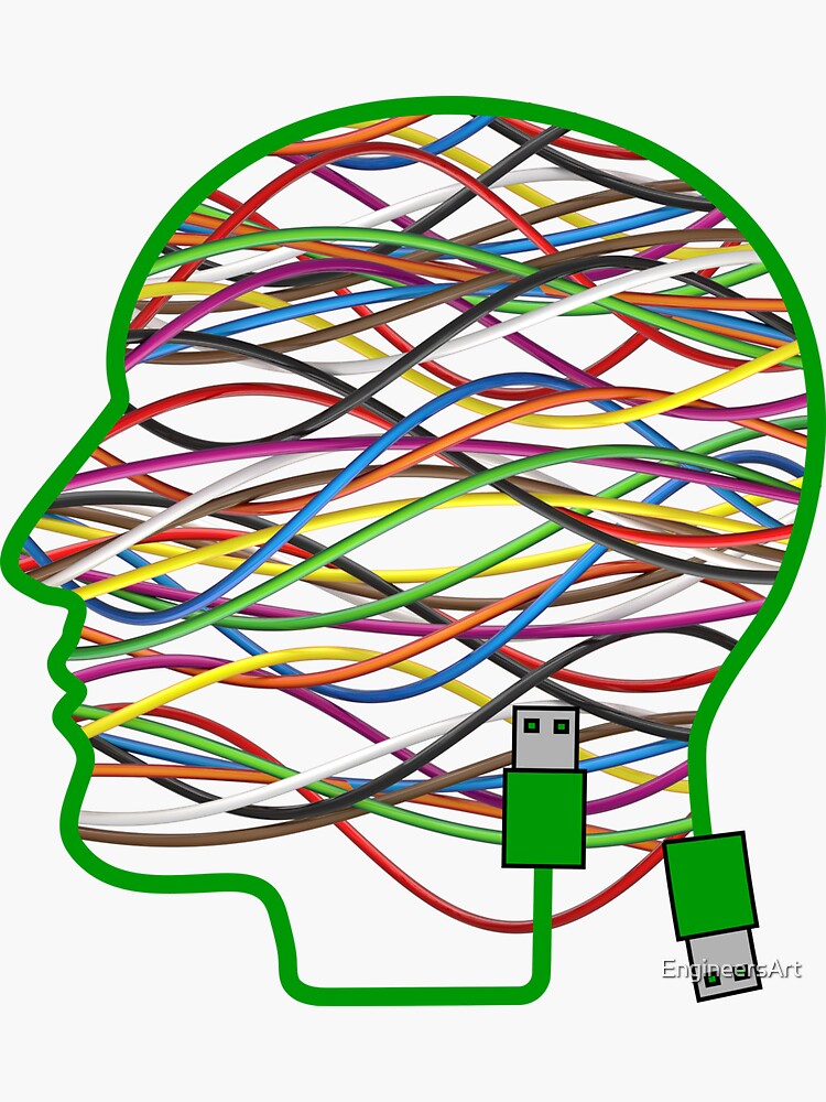 "Wireman- Electrical Electronic Theme Human Head Shaped USB and Wire ...