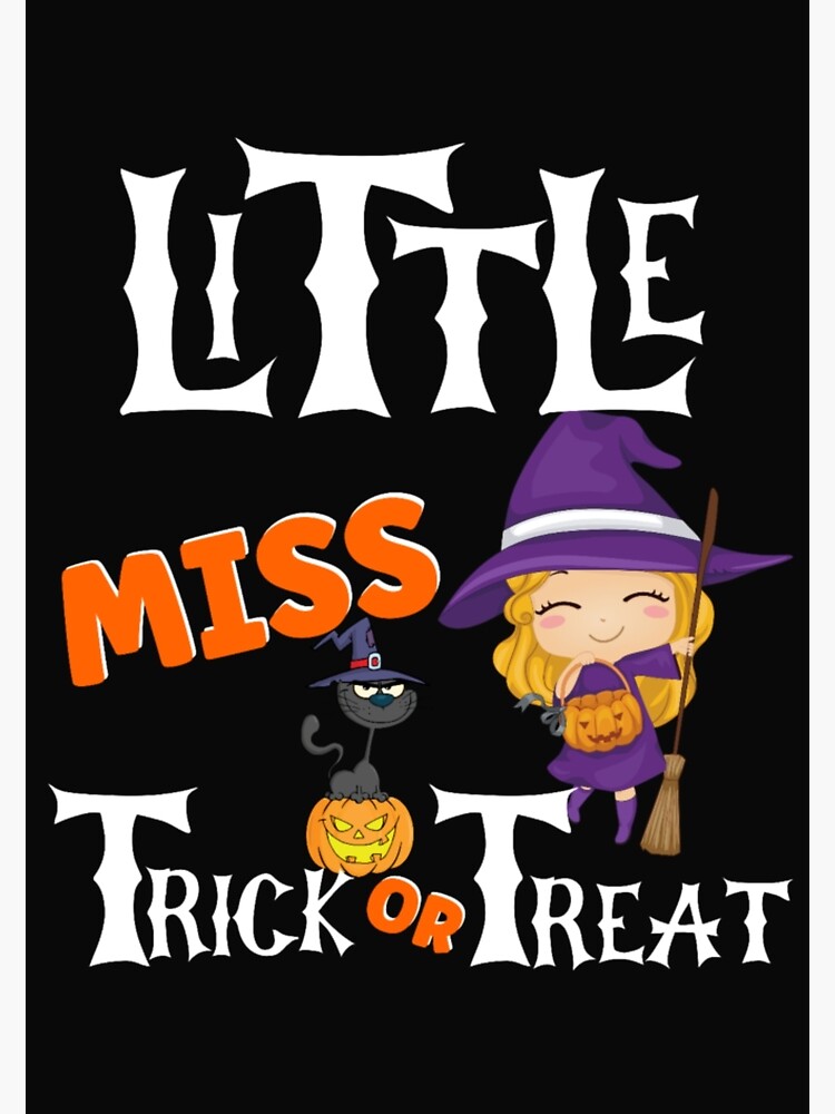 "LITTLE MISS, SPOOKY HALLOWEEN, TRICK OR TREAT, HAPPY TREAT, HALLOWEEN ...