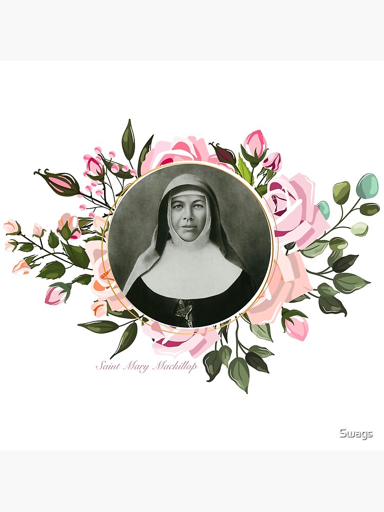 "Saint Mary MacKillop - pink roses" Poster for Sale by Swags | Redbubble