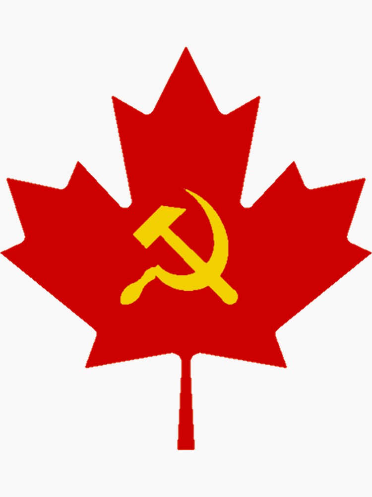 "Communist Maple Leaf" Sticker for Sale by ThreadTitan | Redbubble