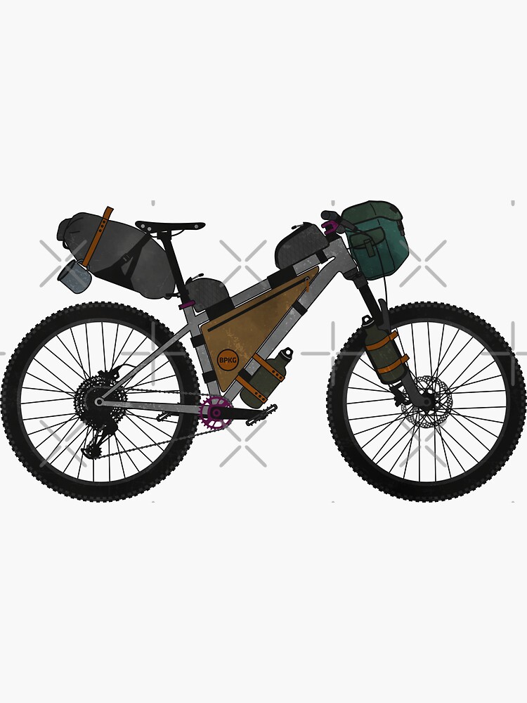 "Bikepacking 29er hardtail bike" Sticker for Sale by boleteshop | Redbubble
