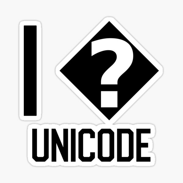I Unicode Funny Software Engineer Design Black Text Sticker For Sale By Geeksta Redbubble 