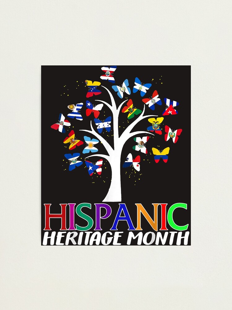 Lámina fotográfica «Regalo banderas del mes nacional de la herencia ...