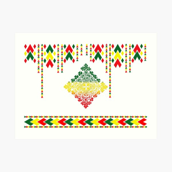 "Ethiopian tibeb design" Art Print for Sale by Ermiyas | Redbubble