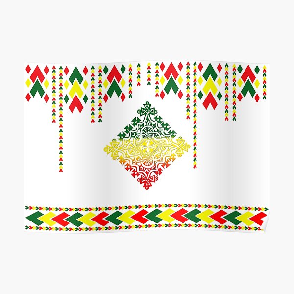 "Ethiopian tibeb design" Poster for Sale by Ermiyas | Redbubble