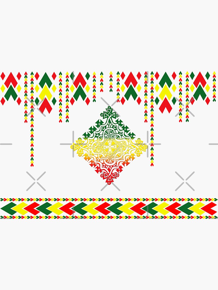 "Ethiopian tibeb design" Sticker for Sale by Ermiyas | Redbubble