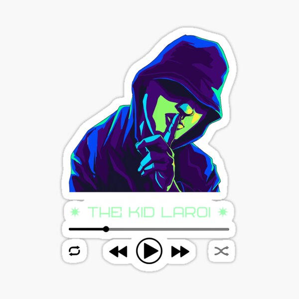 "The Kid Laroi With Cartoon Illustration In Hoddy Gifts" Sticker for ...