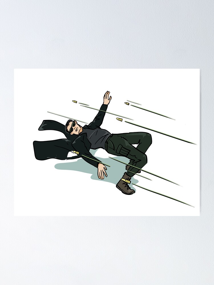 " The Matrix most iconic scene " Poster for Sale by leodesigner | Redbubble