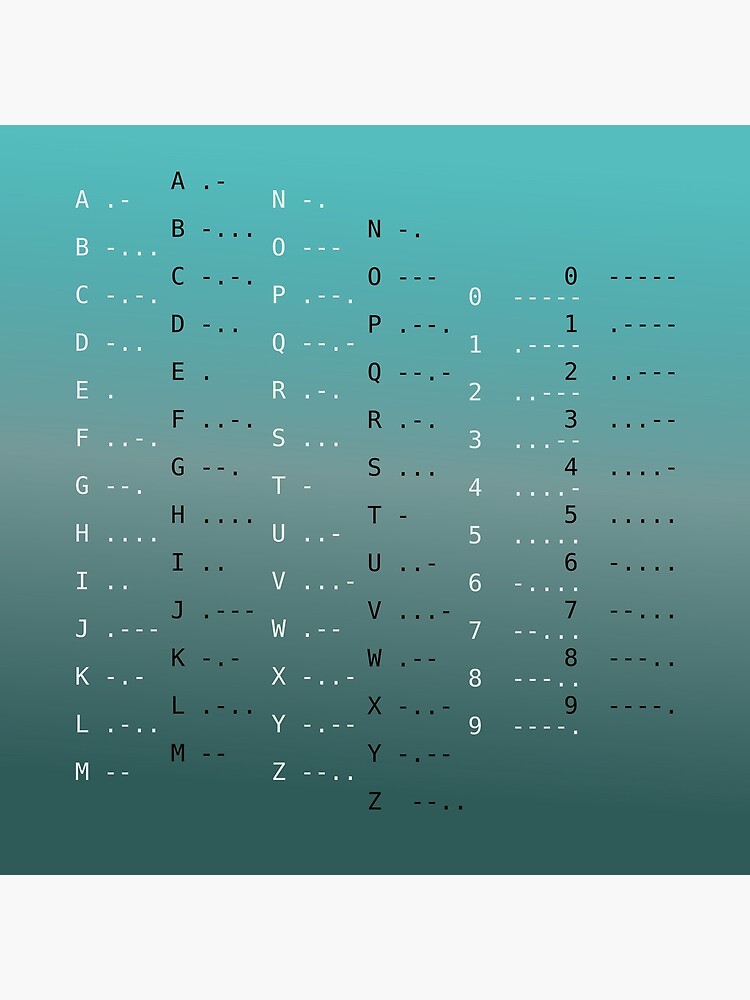 "Morse Code " Poster by lucychili | Redbubble