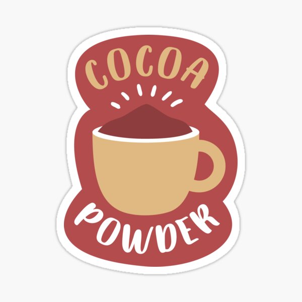"Cocoa Powder Label" Sticker for Sale by TamGustam | Redbubble