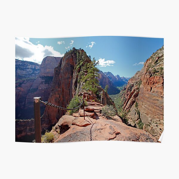 "The Step of Faith on Angels Landing" Poster for Sale by MartinLawPhoto ...