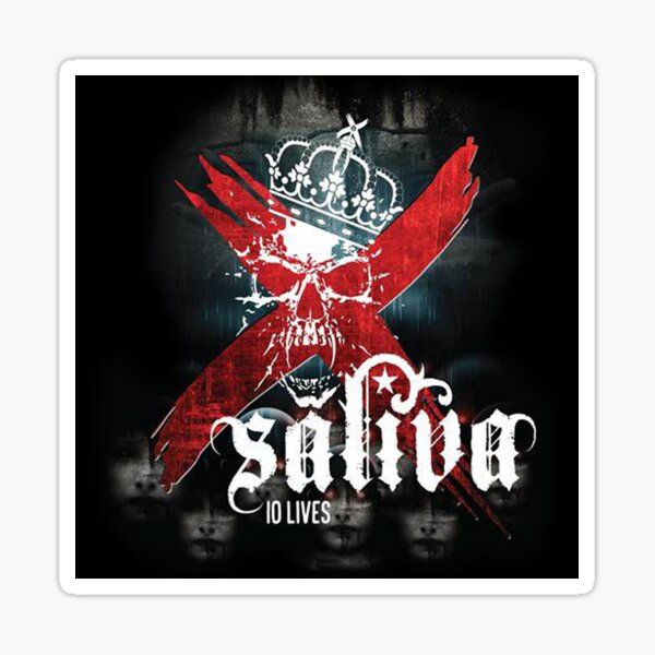 "Saliva Band Logo Music 10 Lives" Sticker for Sale by mgerrina76 ...