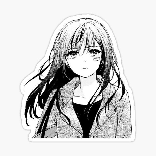 "Sad anime girl " Sticker for Sale by NarimanArt | Redbubble