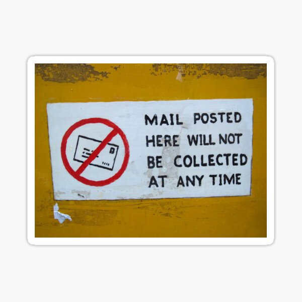 "Mail posted ..." Sticker by pierredubrelle | Redbubble