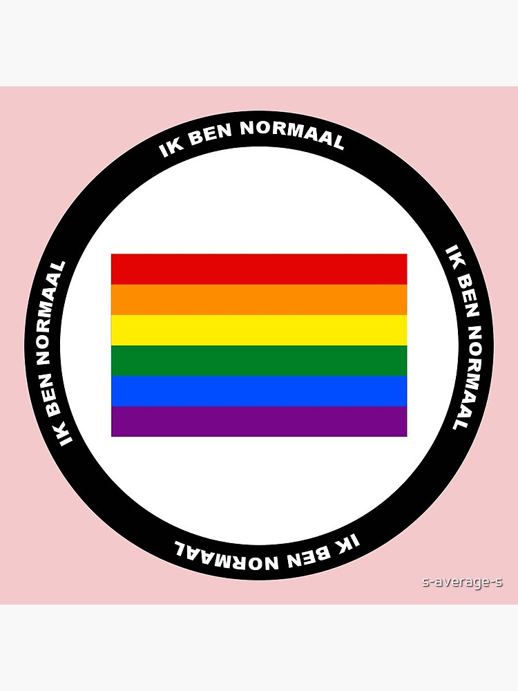 "IK BEN NORMAAL pride flag" Sticker for Sale by s-average-s | Redbubble