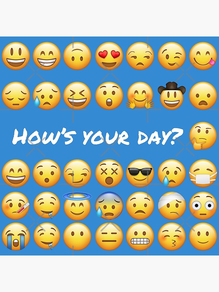 "How's Your Day in emojis" Poster for Sale by edenmatt | Redbubble