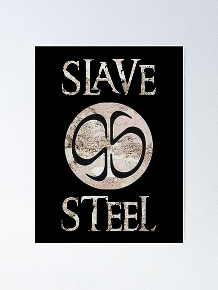 "slave steel band best selling logo blackwhitereddesign" Poster by ...