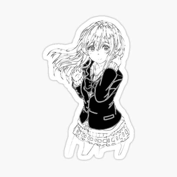 "Koe no Katachi Shoko Nishimiya" Sticker for Sale by EjvorBlom | Redbubble