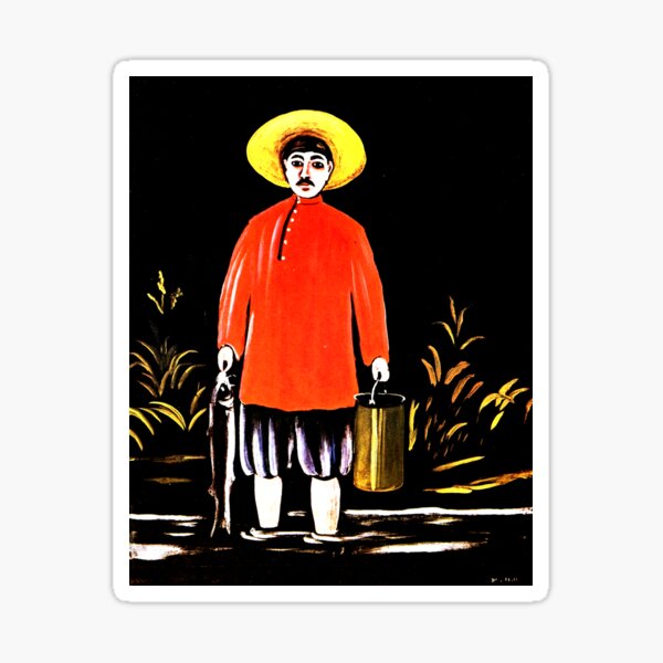 "Fisherman in a Red Shirt, Niko Pirosmani, 1908, Reproduction, Naive ...